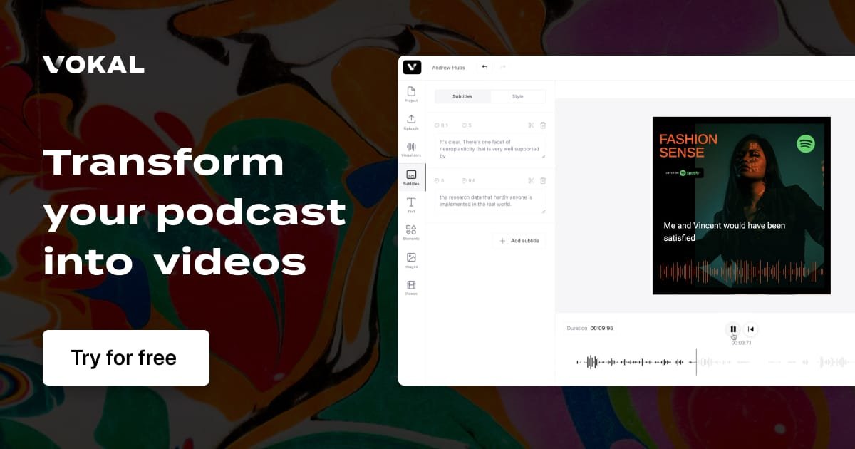 Podcast to Video: Convert Your Audio Files to Video Easily - Vokal
